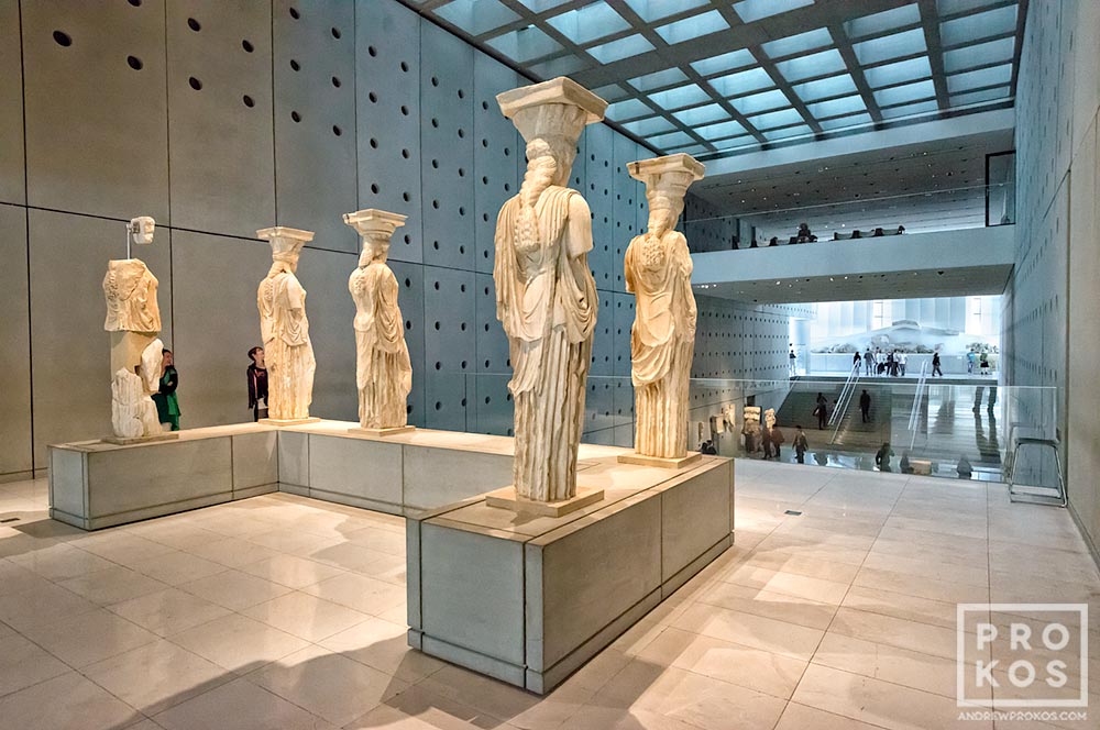Acropolis Museum Interior with Caryatids, Athens - Architectural Photo ...
