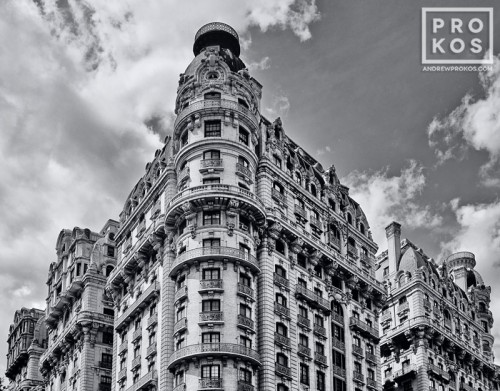 View of the Ansonia Building, Upper West Side (B&W) - B&W Architectural ...