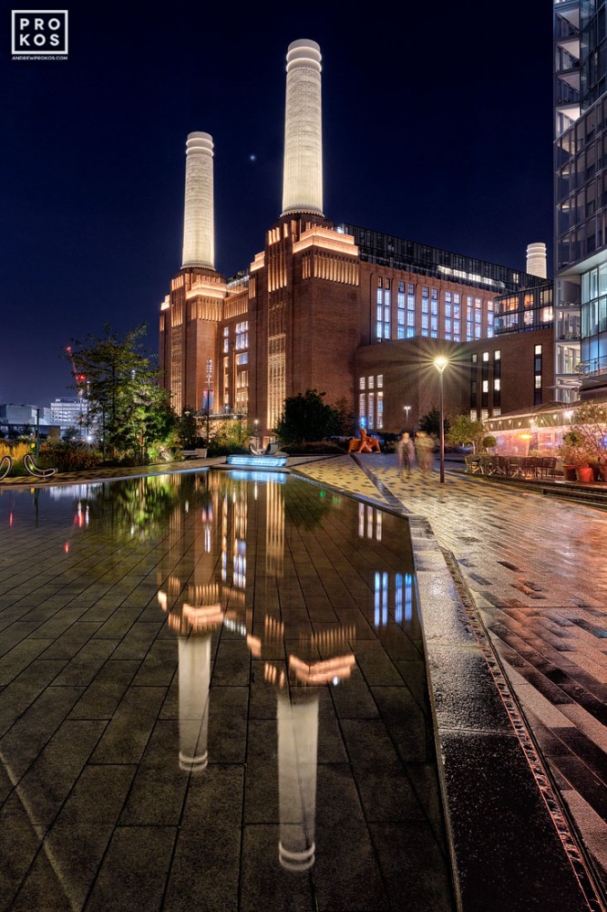 Battersea Power Station at Night I - Fine Art Photo by Andrew Prokos