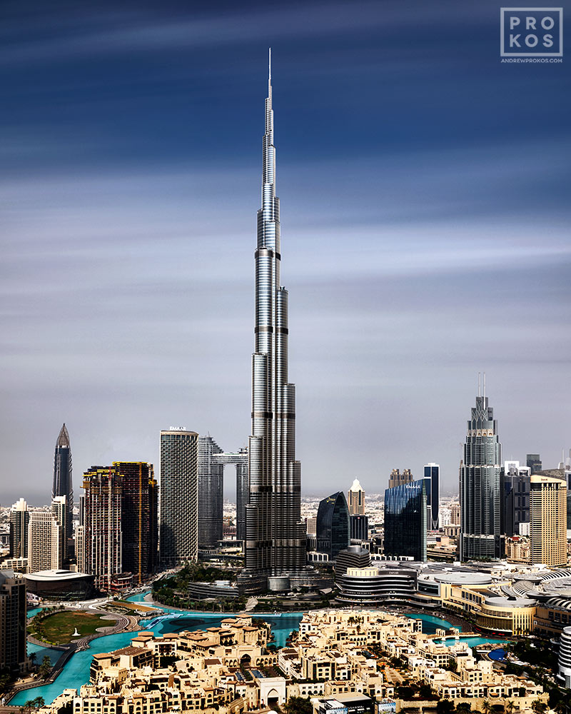 View of Burj Khalifa and Dubai II - Long-Exposure Photo - PROKOS