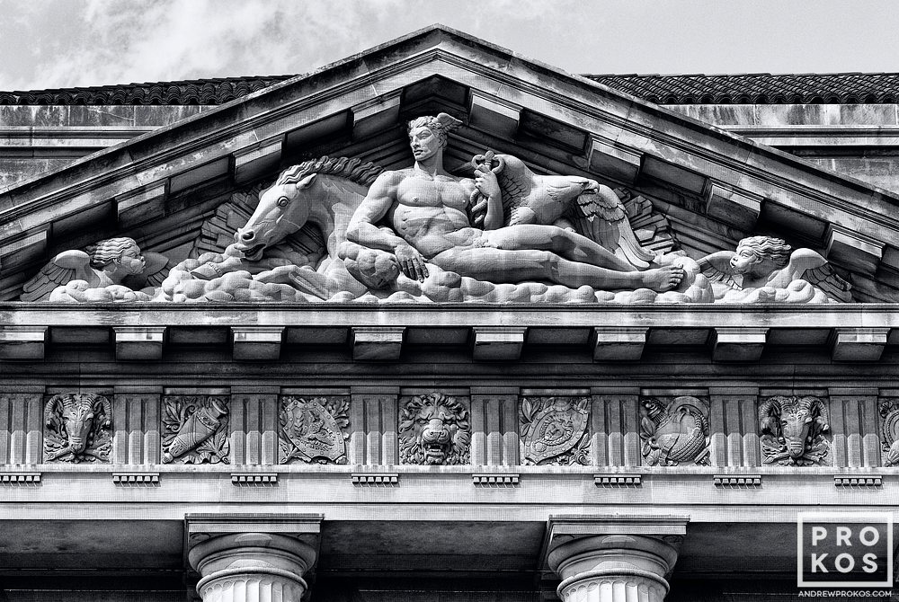 Department of Commerce Pediment IV - Black & White Photograph - PROKOS