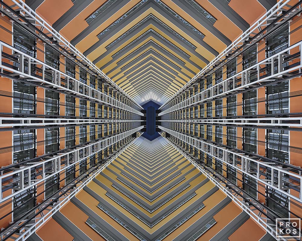 Archistracts - Modernist Atrium: Abstract Architectural Photo - PROKOS