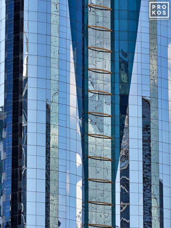 Rose Tower Architectural Detail, Dubai - Framed Photograph by Andrew Prokos