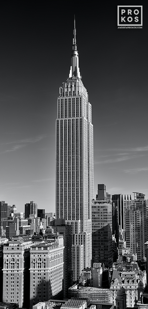 Panoramic View of the Empire State Building - B&W Photograph - PROKOS