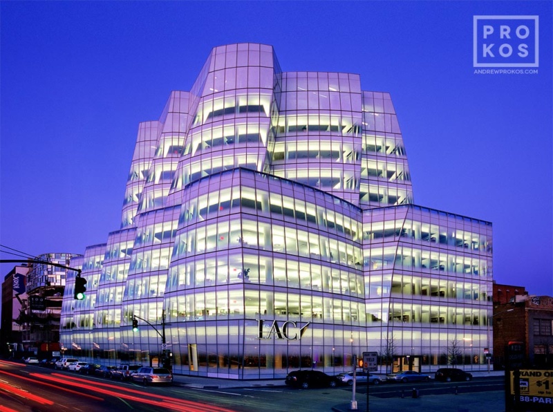 The IAC Building at Dusk - Architectural Photography - PROKOS