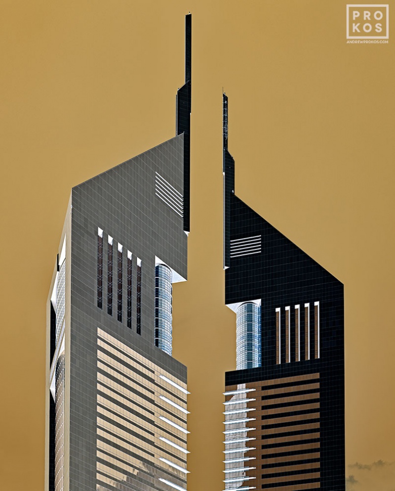 Inverted - Linear Towers #2 - Fine Art Photo by Andrew Prokos