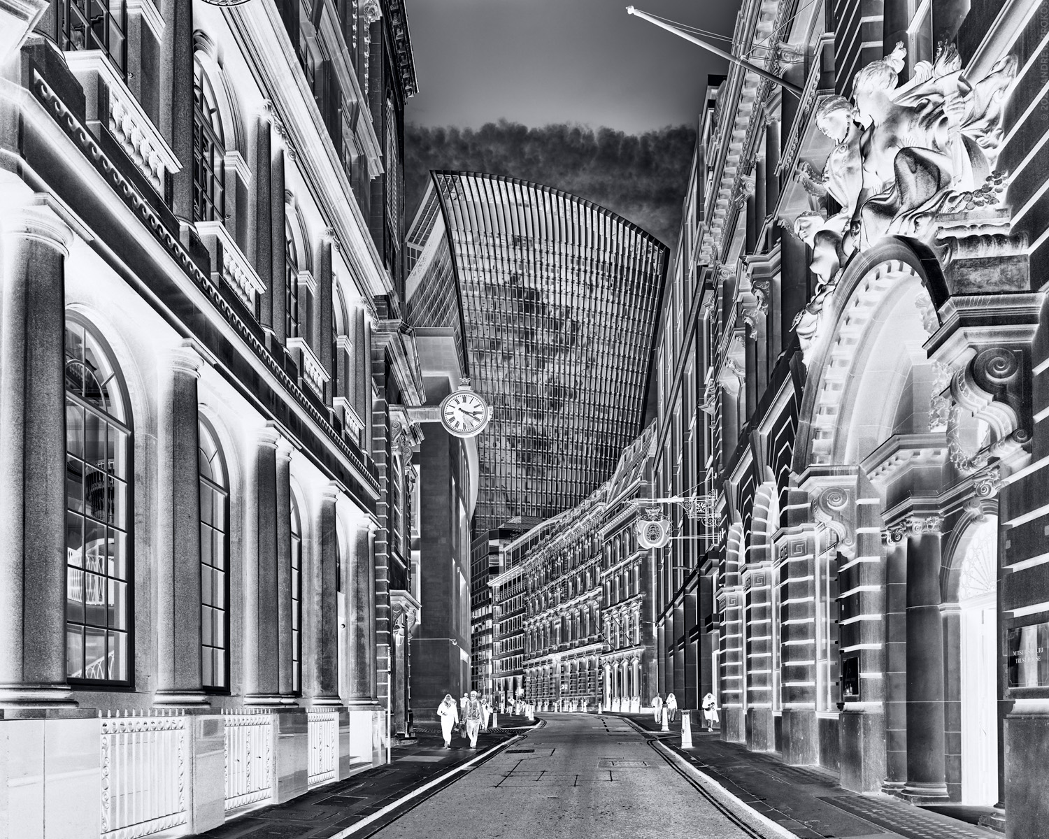 Inverted - Negative-Image B&W Photo Series by Andrew Prokos