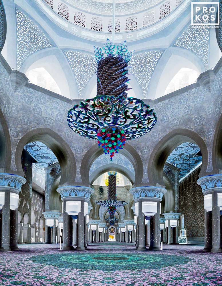 Inverted - Grand Mosque Interior - Fine Art Photography by Andrew Prokos