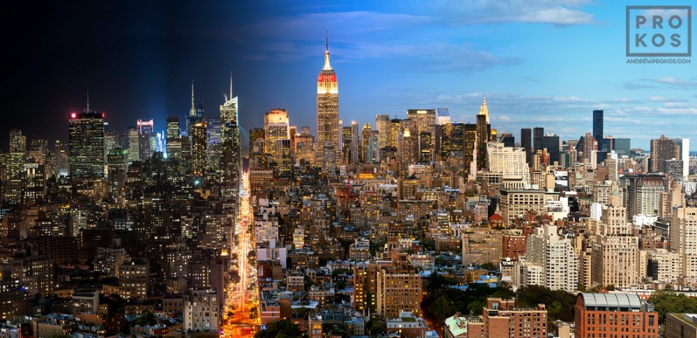 Night & Day - Manhattan Cityscape #1 - High-Definition Fine Art Photo ...