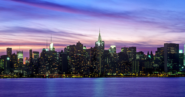 Panoramic Skyline of New York from Brooklyn at Dusk II - Fine Art Photo ...