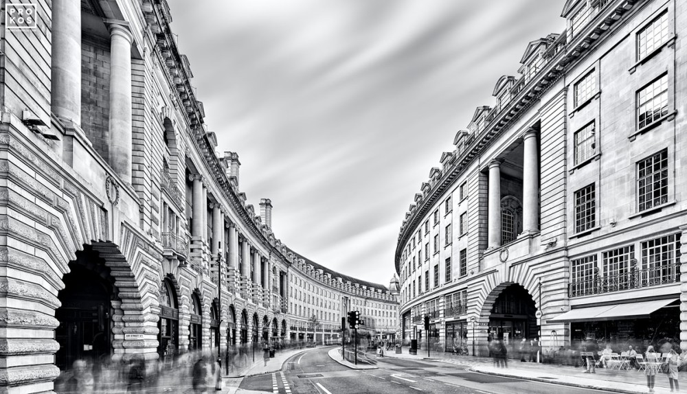 Flux Regius (Regent Street) - Black & White Photography by Andrew Prokos