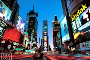 Panoramic View of Times Square at Night III - High-Definition Fine Art ...