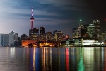 Night & Day - Toronto Cityscape - Framed Fine Art Photo by Andrew Prokos
