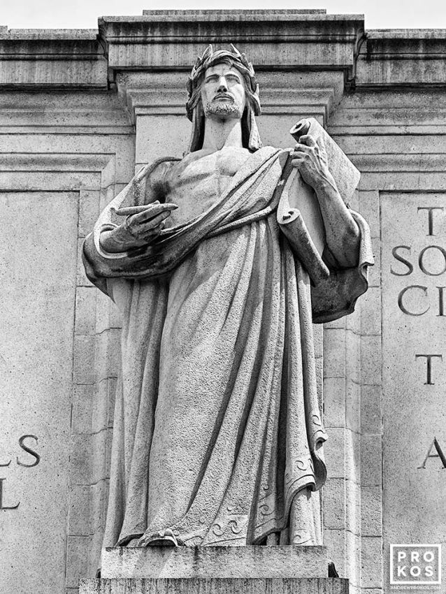 Apollo Statue, Union Station - Black & White Photo by Andrew Prokos
